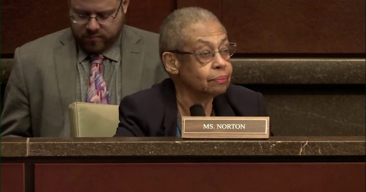 Rep. Eleanor Holmes Norton speaks regarding dangers of freezing aid ...