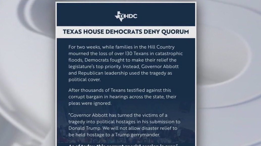 Redistricting: Texas Dems leave; Newsom fires back | FOX 7 Austin