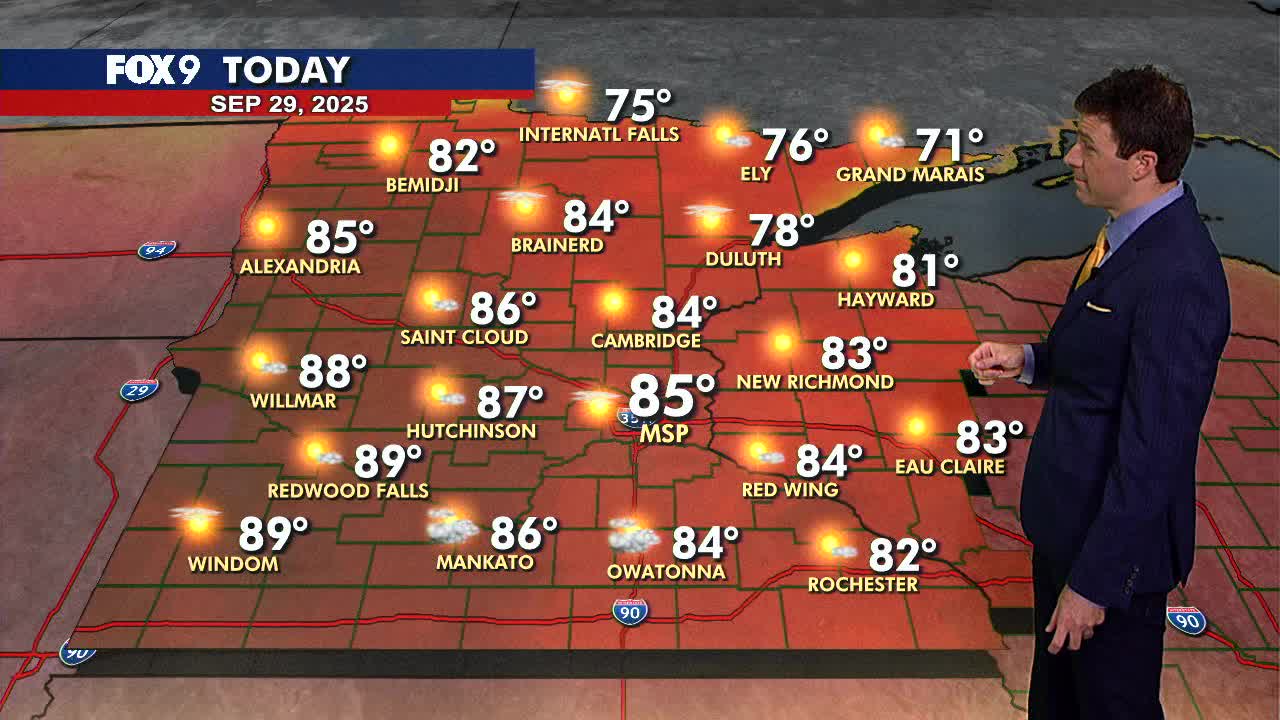 MN weather: Bright and muggy Monday | FOX 9 Minneapolis-St. Paul
