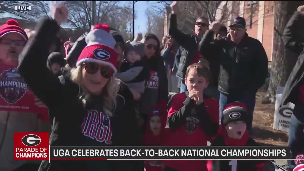 UGA Parade of Champions: Fans call the Dawgs before the parade | FOX 5 ...