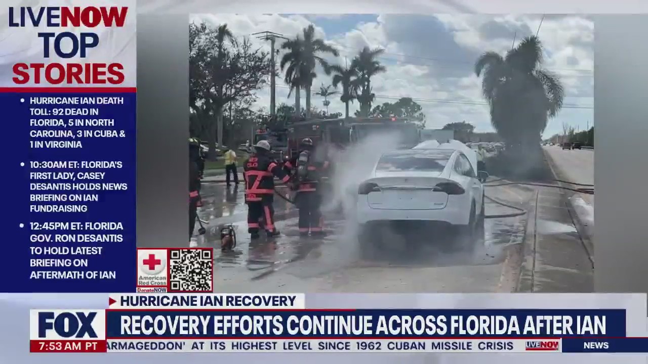 VIDEO: Electric cars 'explode' in Florida in aftermath of Hurricane Ian ...