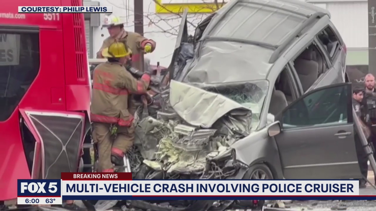 Montgomery County police cruiser crashes underneath suspect vehicle in ...