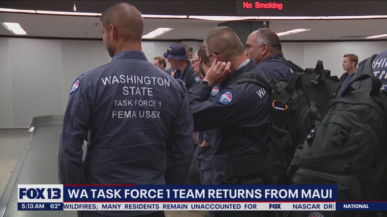 WA Task Force 1 team returns from Maui | FOX 13 Seattle