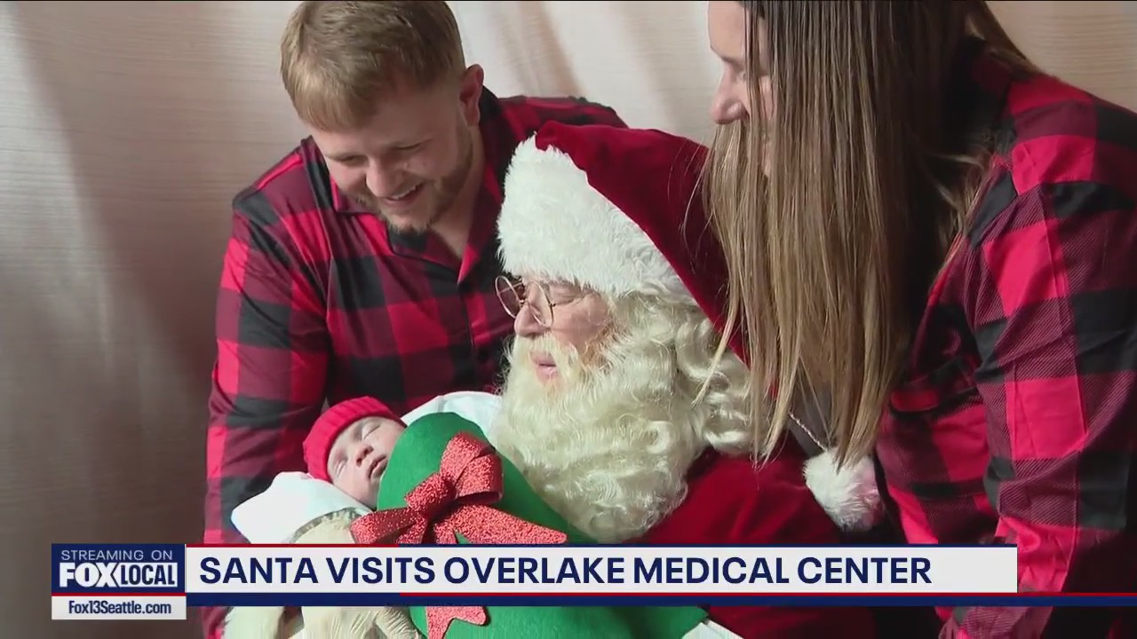 Santa Claus visits NICU at Bellevue's Overlake Medical Center | FOX 13 ...