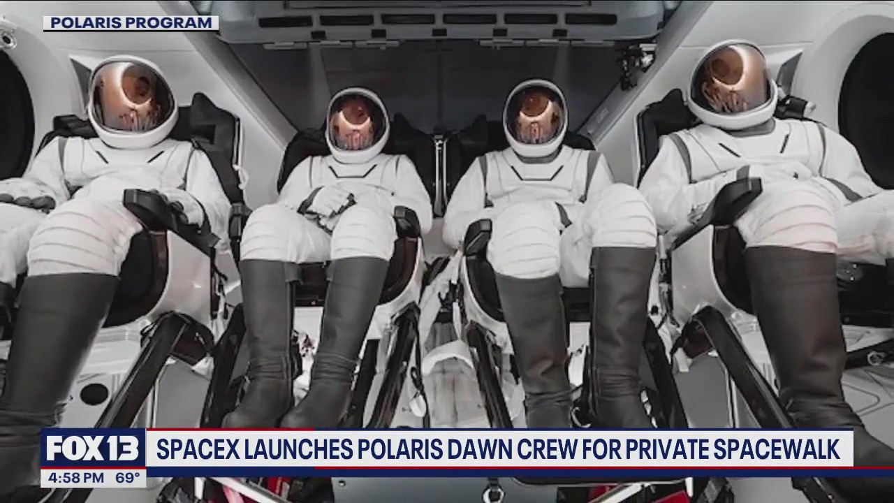 SpaceX launches Polaris Dawn crew for private spacewalk | FOX 13 Seattle