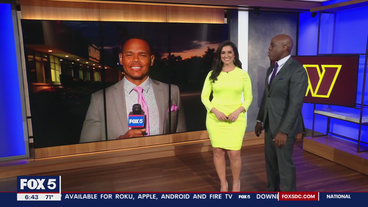 FOX 5 News at 6:30, Chad Ricardo at Commanders Practice | FOX 5 DC