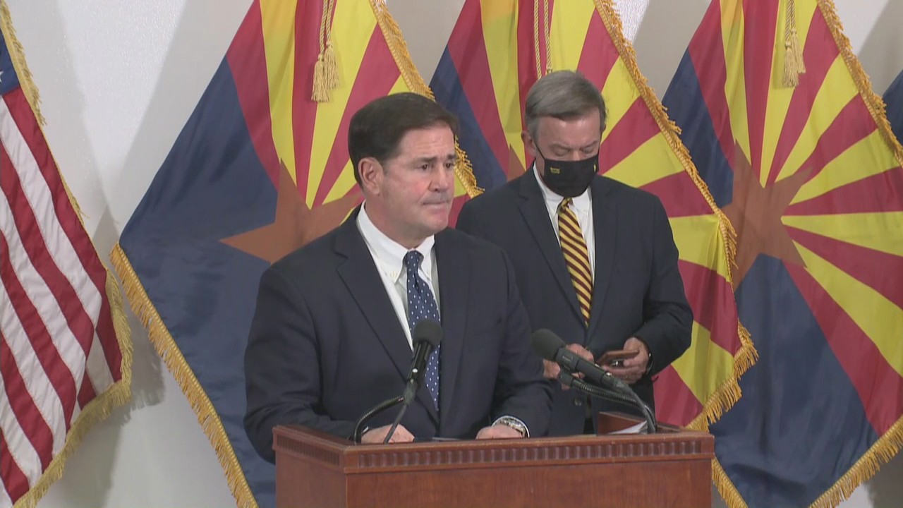 Arizona Gov. Ducey holds news conference on COVID-19 testing | FOX 10 ...