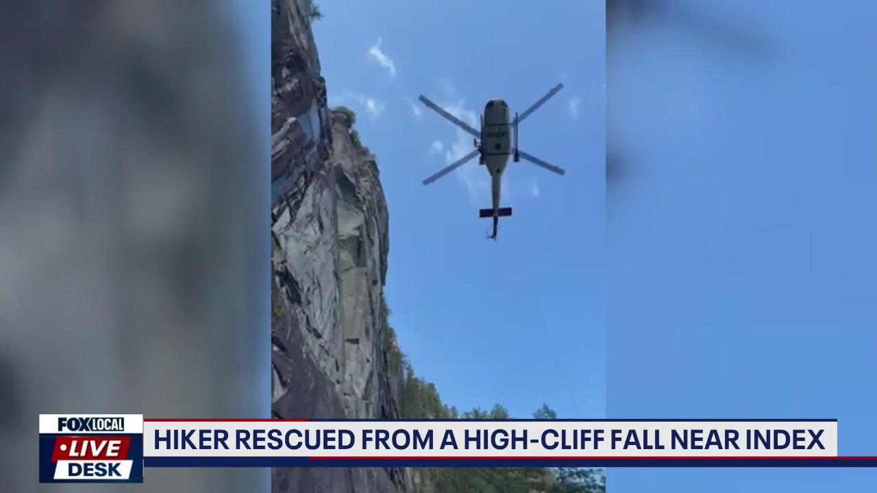 Hiker rescued after 100-foot fall near Index, WA | FOX 13 Seattle