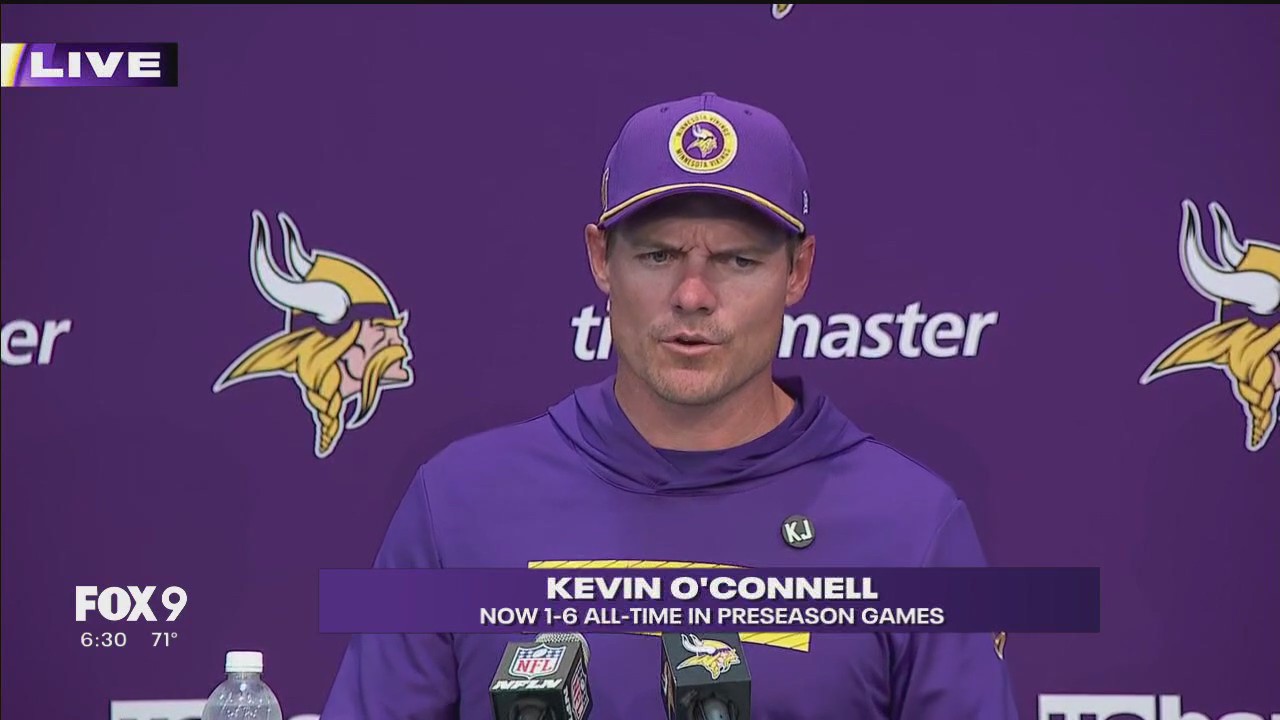Kevin O'Connell talks 24-23 preseason win over Raiders | FOX 9 ...