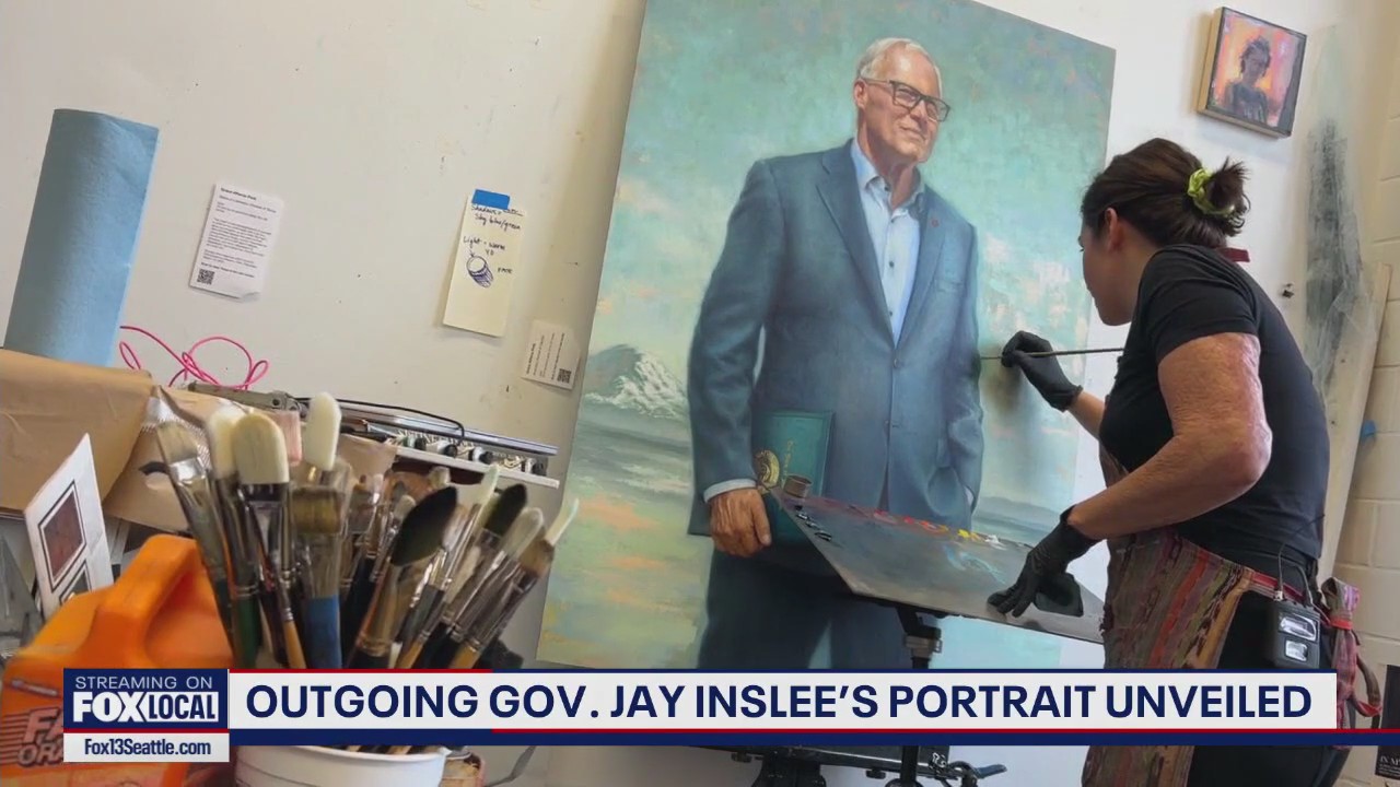 Outgoing Gov. Jay Inslee's portrait unveiled | FOX 13 Seattle