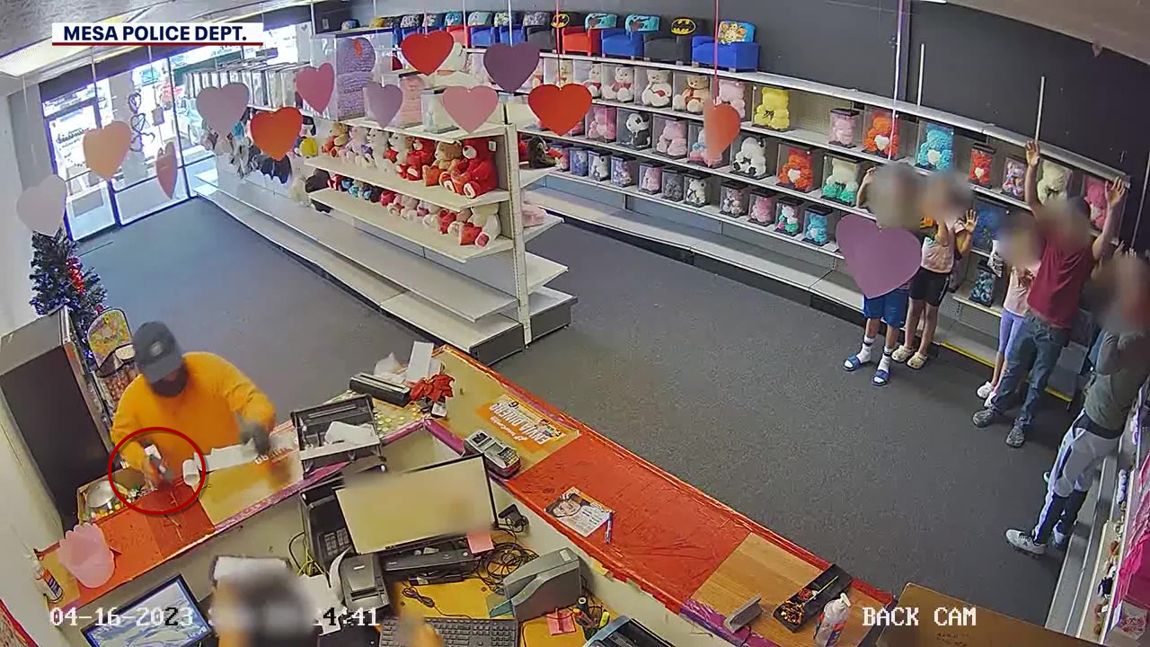Video shows armed robbery at Mesa toy store | FOX 10 Phoenix