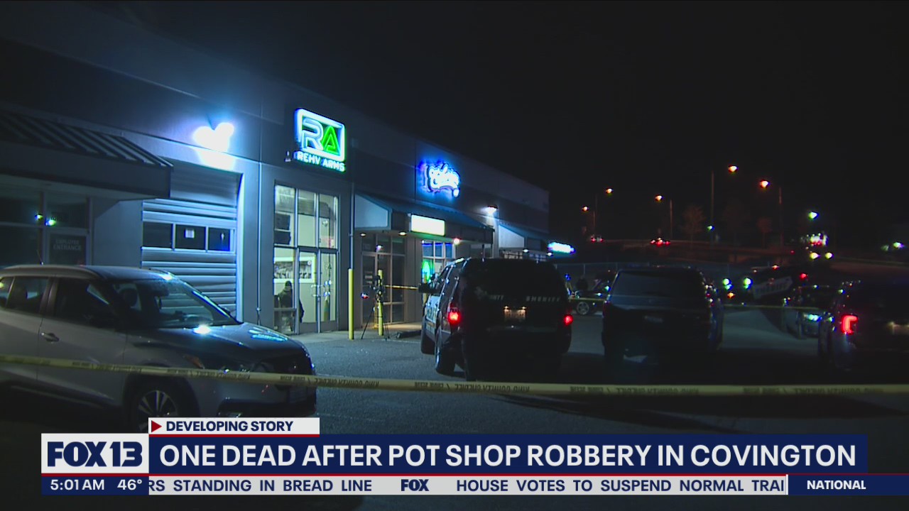 1 dead after pot shop robbery in Covington | FOX 13 Seattle