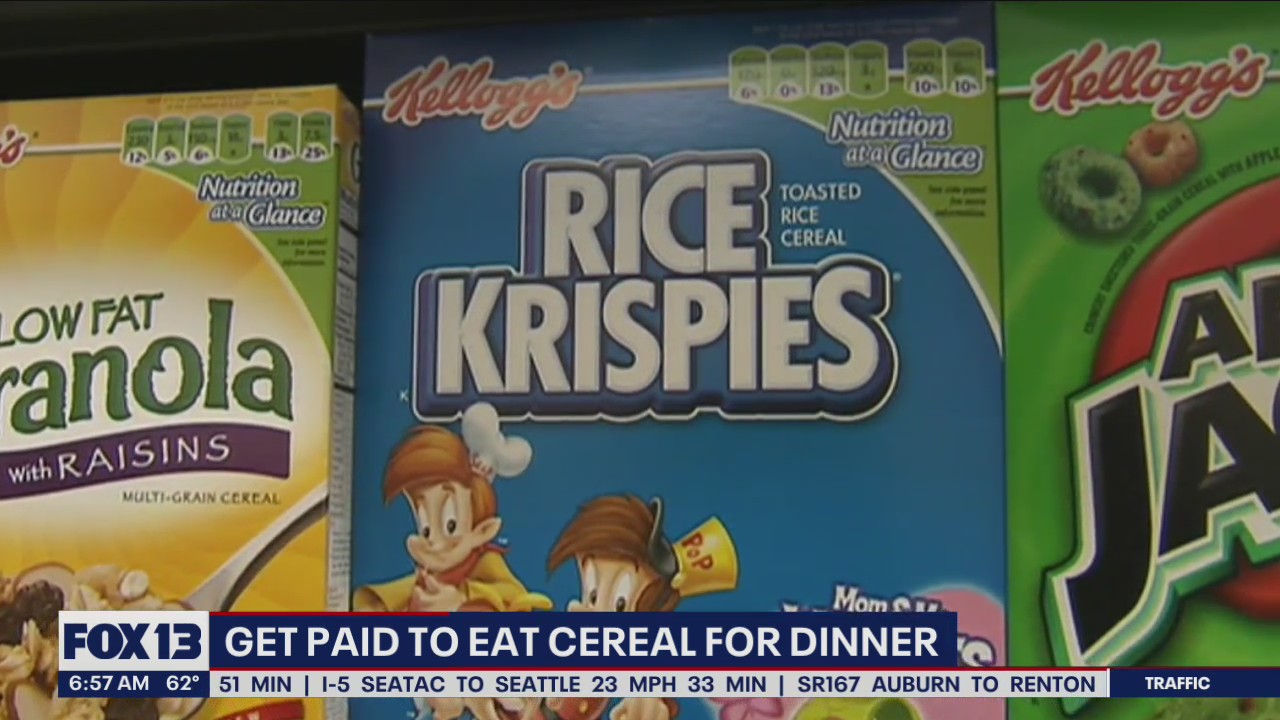 Get paid to eat cereal for dinner | FOX 13 Seattle
