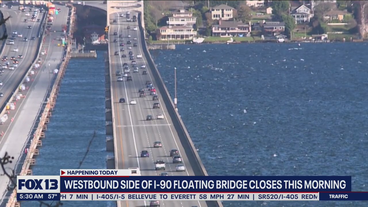 Westbound lane closures of I-90 floating bridge happening this weekend ...