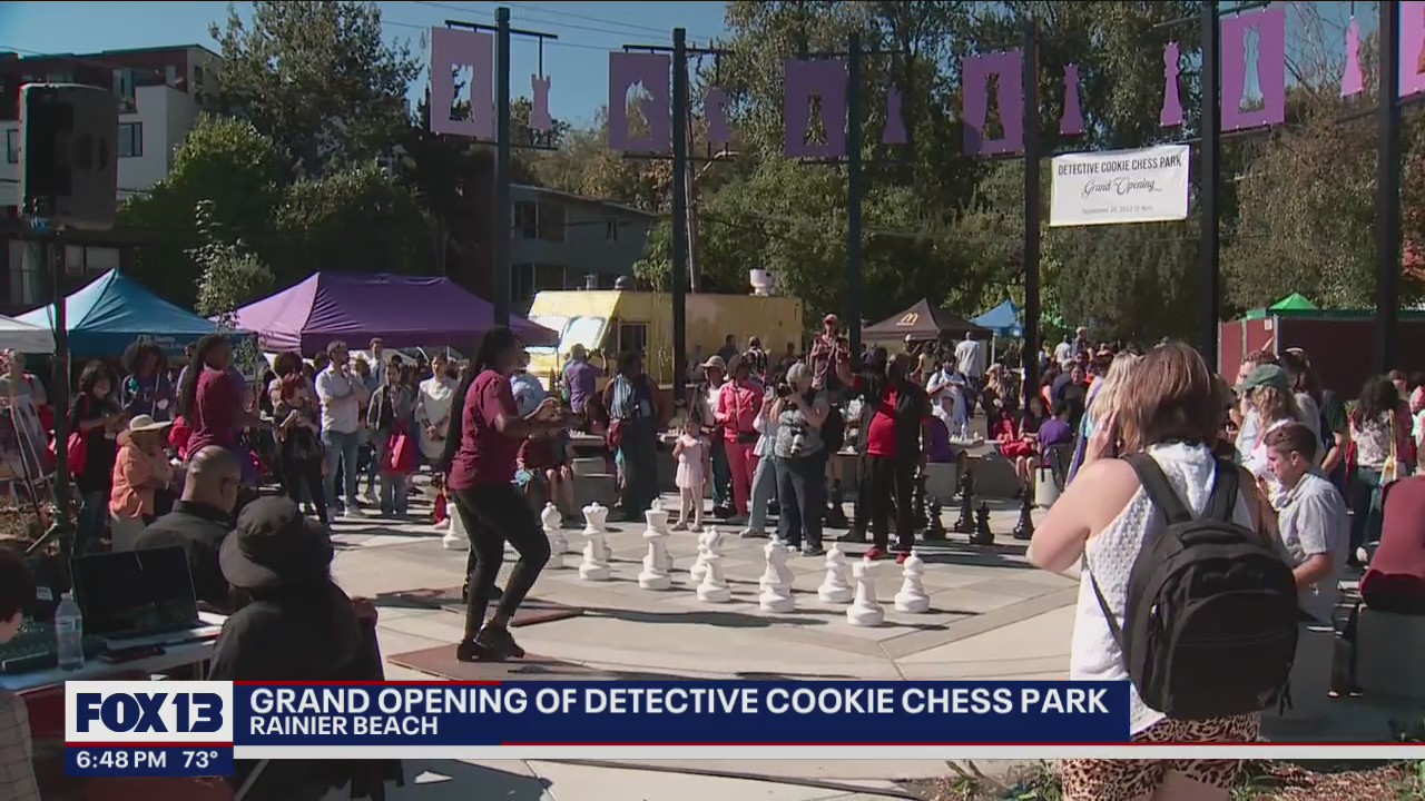 Grand opening of Det. Cookie Chess Park in Seattle's Rainier Beach ...
