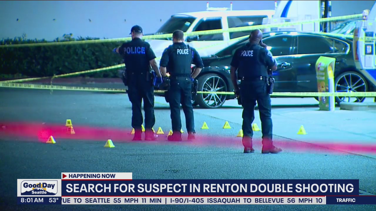 Police search for suspect in Renton double shooting | FOX 13 Seattle