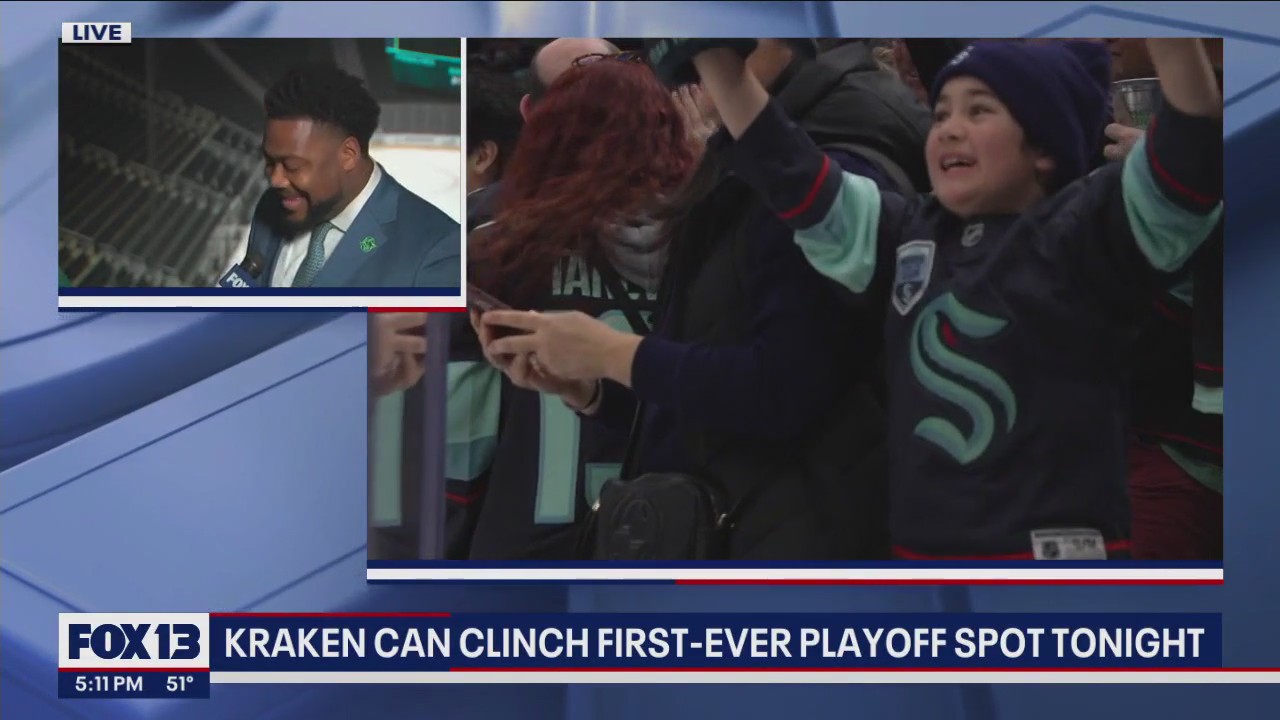 Kraken can clinch spot in Stanley Cup Playoffs tonight | FOX 13 Seattle