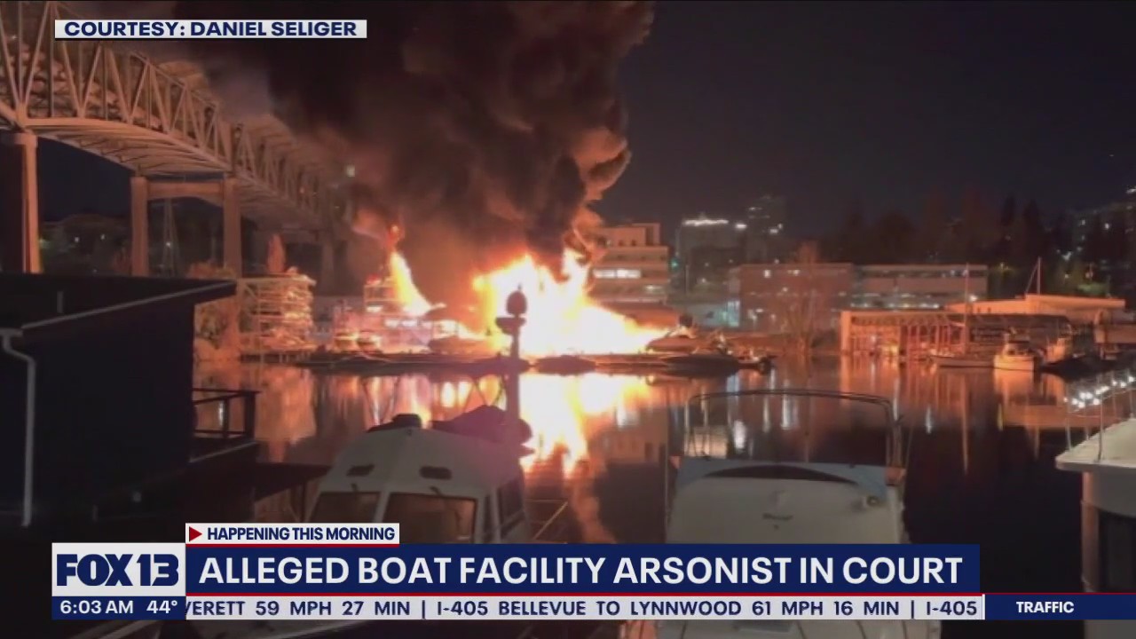 Arson suspect arrested in Seattle marina fire in court | FOX 13 Seattle