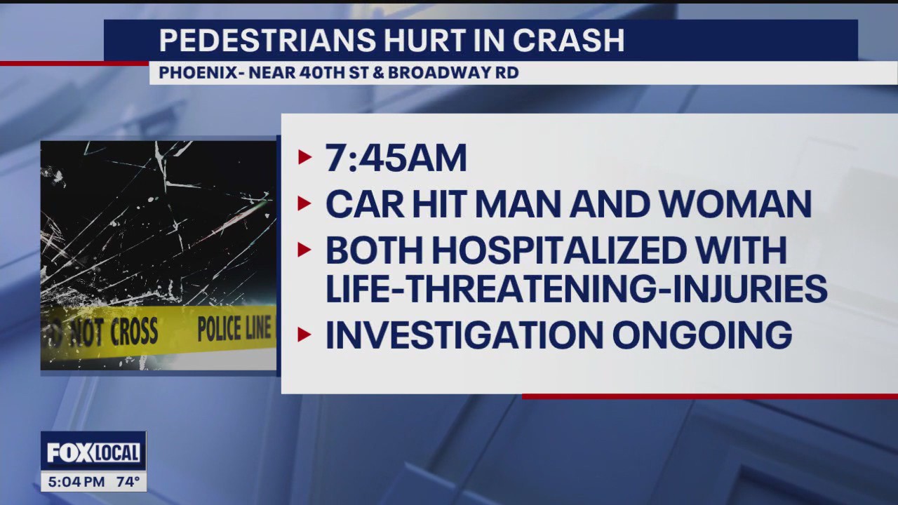 2 pedestrians badly hurt in Phoenix crash | FOX 10 Phoenix
