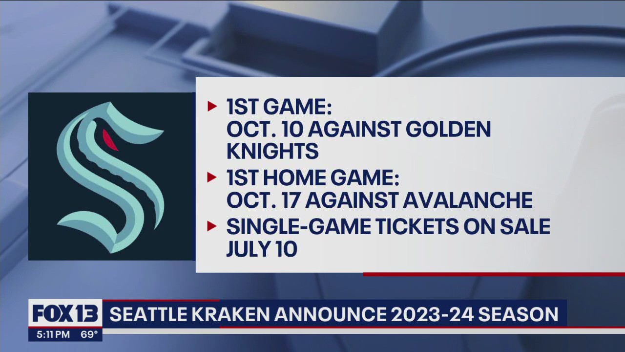 Seattle Kraken announce 2023-24 season schedule | FOX 13 Seattle