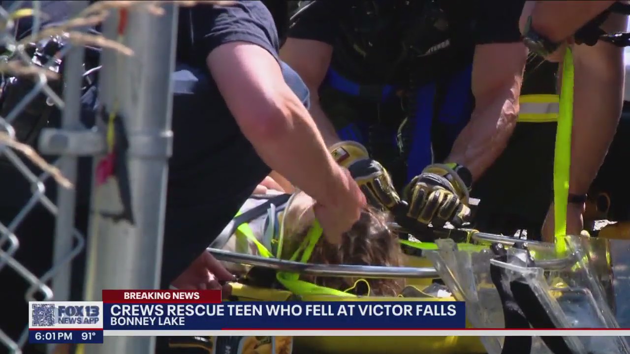Teen injured in 100-foot fall at Victor Falls | FOX 13 Seattle