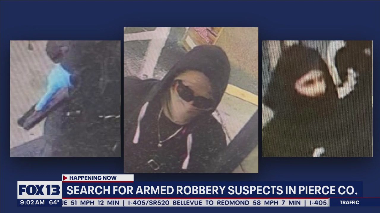 Search for armed robbery suspects in Pierce County | FOX 13 Seattle