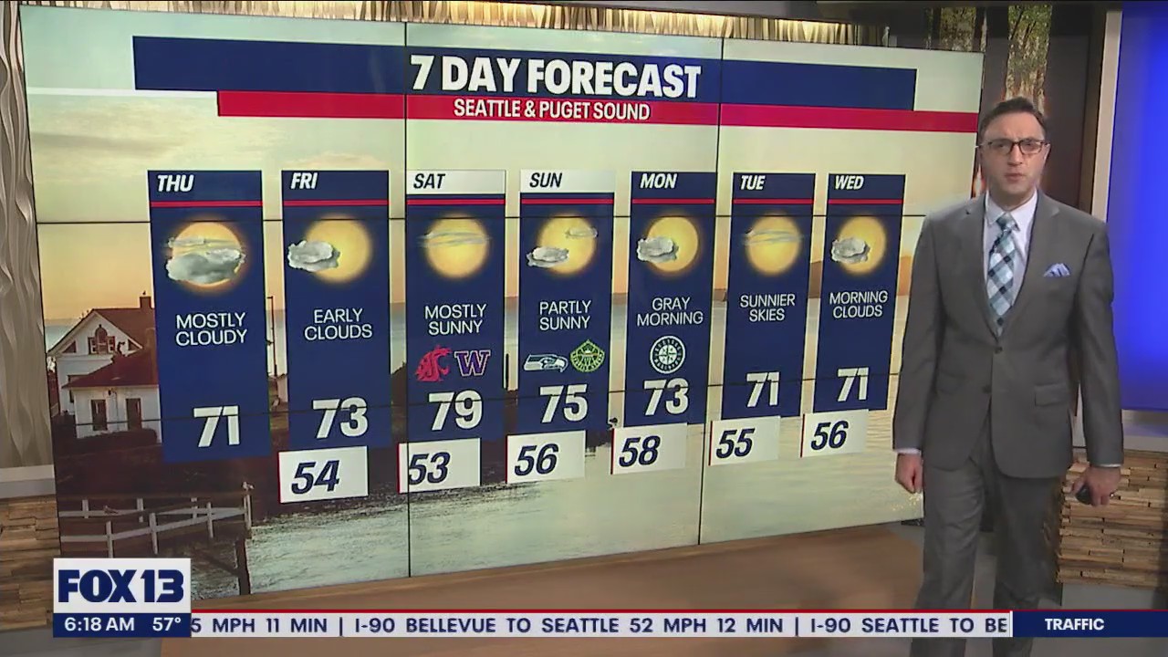 Comfortable temps for the next week | FOX 13 Seattle