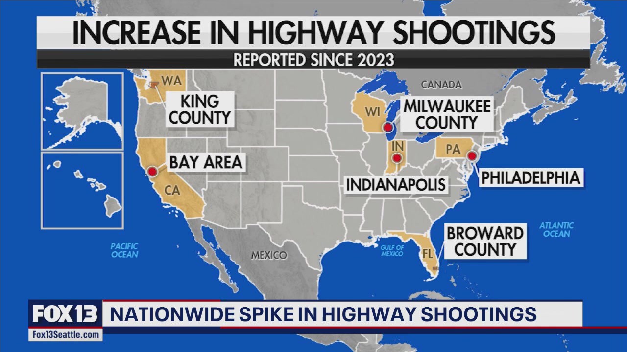 Several states see spike in highway shootings | FOX 13 Seattle