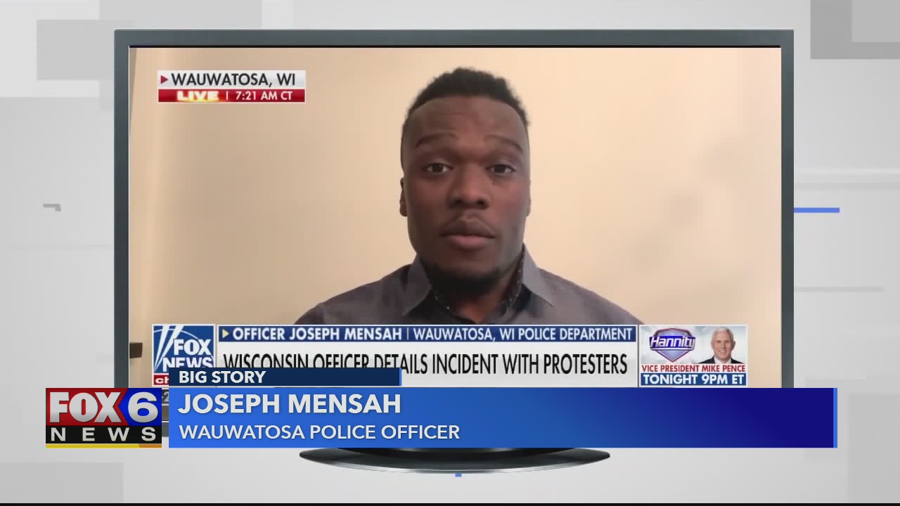 Officer Mensah shares his story after protests outside home | FOX6 ...