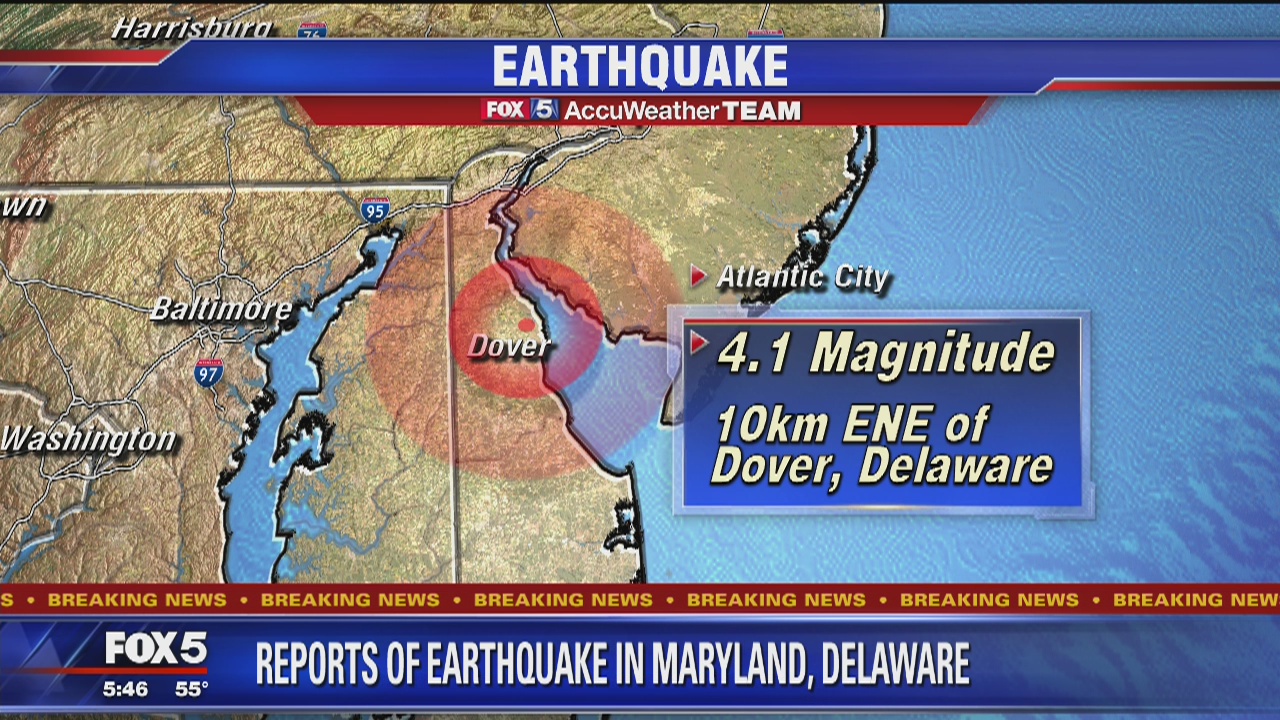 4.1 magnitude earthquake hits Delaware | FOX 5 DC