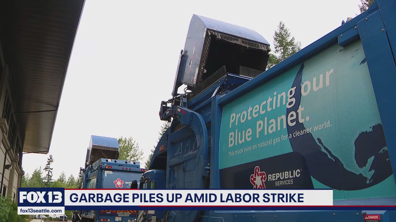 Garbage piles up as Republic Services trash strike continues | FOX 13 ...