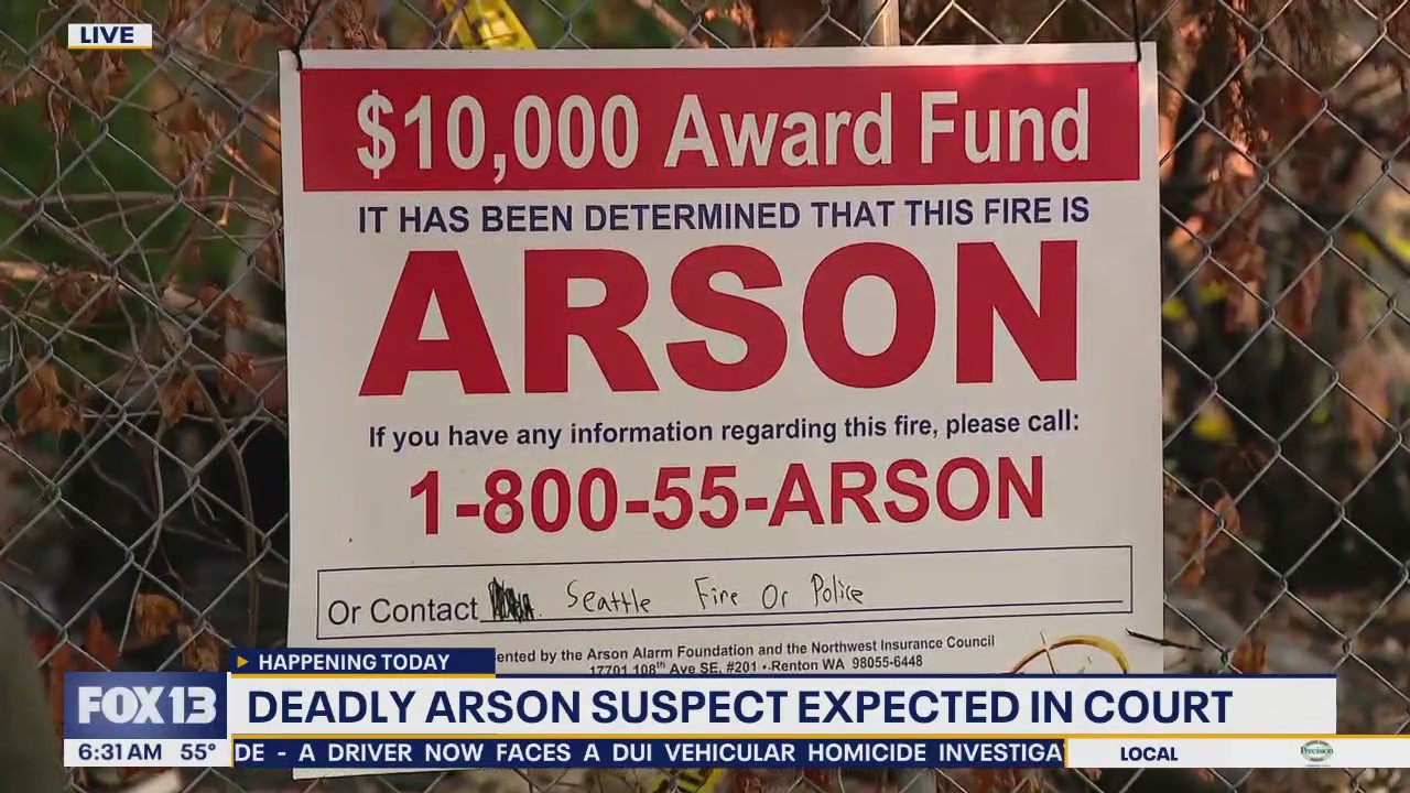 Deadly Seattle arson suspect expected in court | FOX 13 Seattle