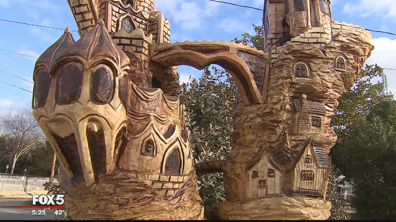 Arlington tree transformed into enchanted castle by local chainsaw ...