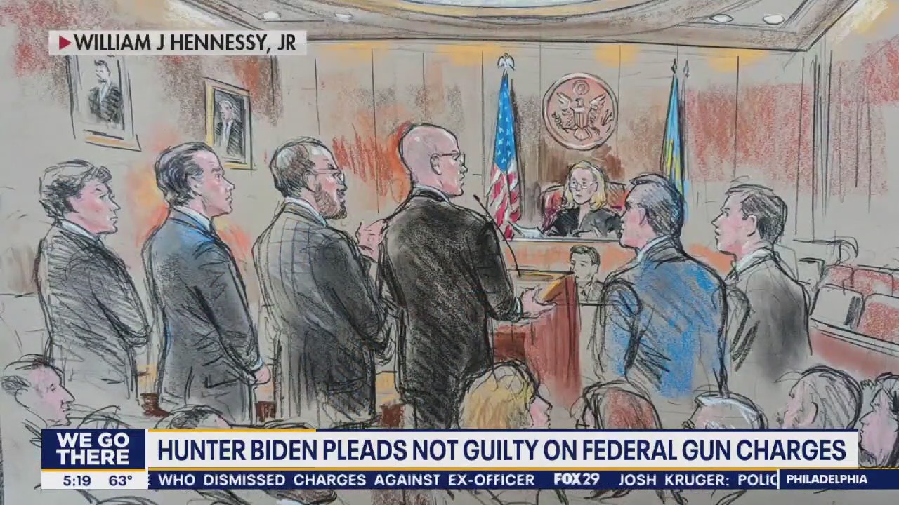 Hunter Biden pleads not guilty on federal gun charges in New Castle ...