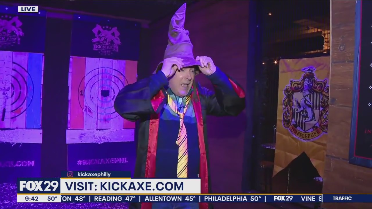 Local axe throwing venue hosting magical themed events | FOX 29 ...