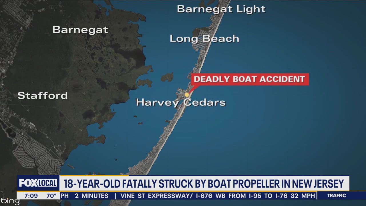 18-year-old fatally struck by boat propeller at Jersey Shore | FOX 29 ...