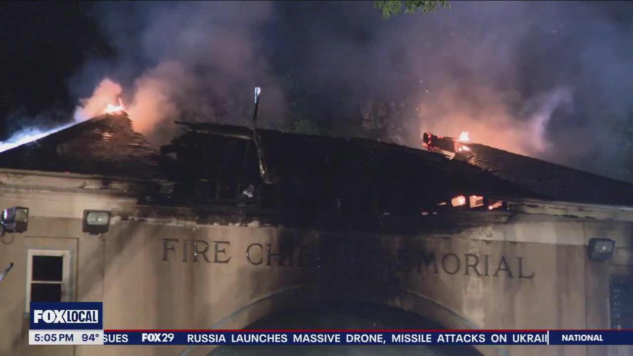 Historic Norristown Fire Chief's Memorial badly burned in fire | FOX 29 ...