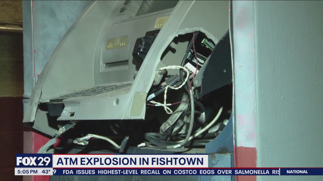Surveillance video shows moments ATM blown up | FOX 29 Philadelphia
