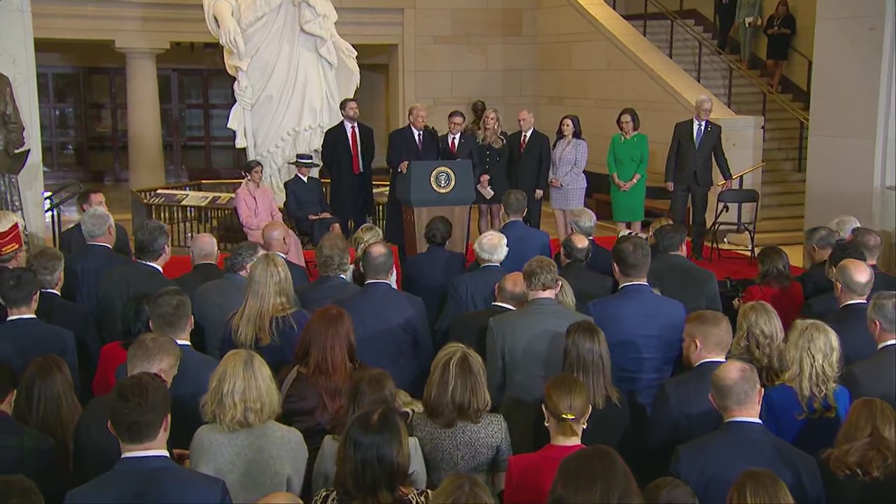 Trump inauguration speech to overflow crowd in Emancipation Hall | FOX ...