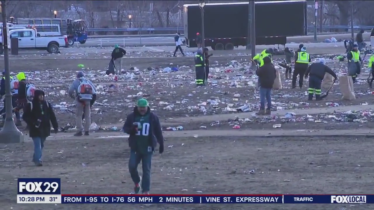 Massive cleanup underway as sanitation workers tackle mess after parade ...