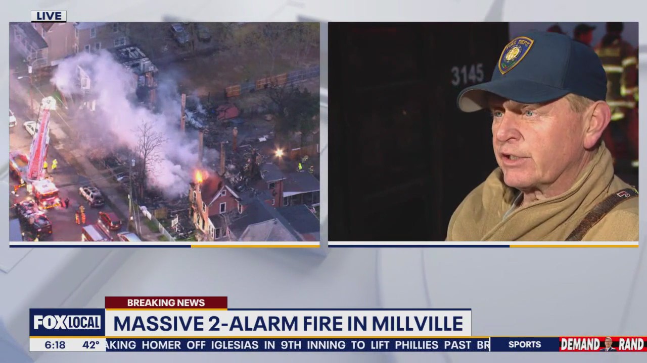 Over 20 people displaced, 2 missing in Millville fire | FOX 29 Philadelphia