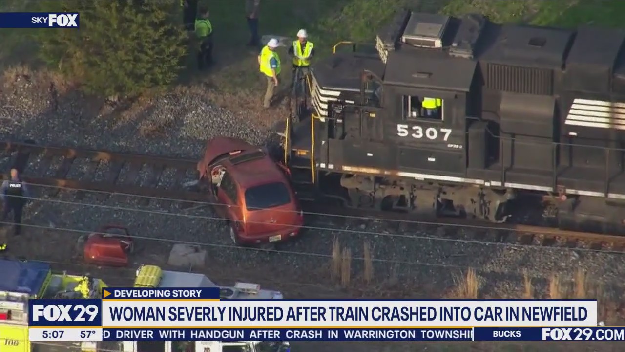 Woman airlifted to hospital after freight train crash in Newfield | FOX ...