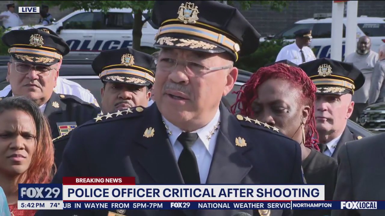 Officials provide update after Philly officer shot near Overbrook High ...
