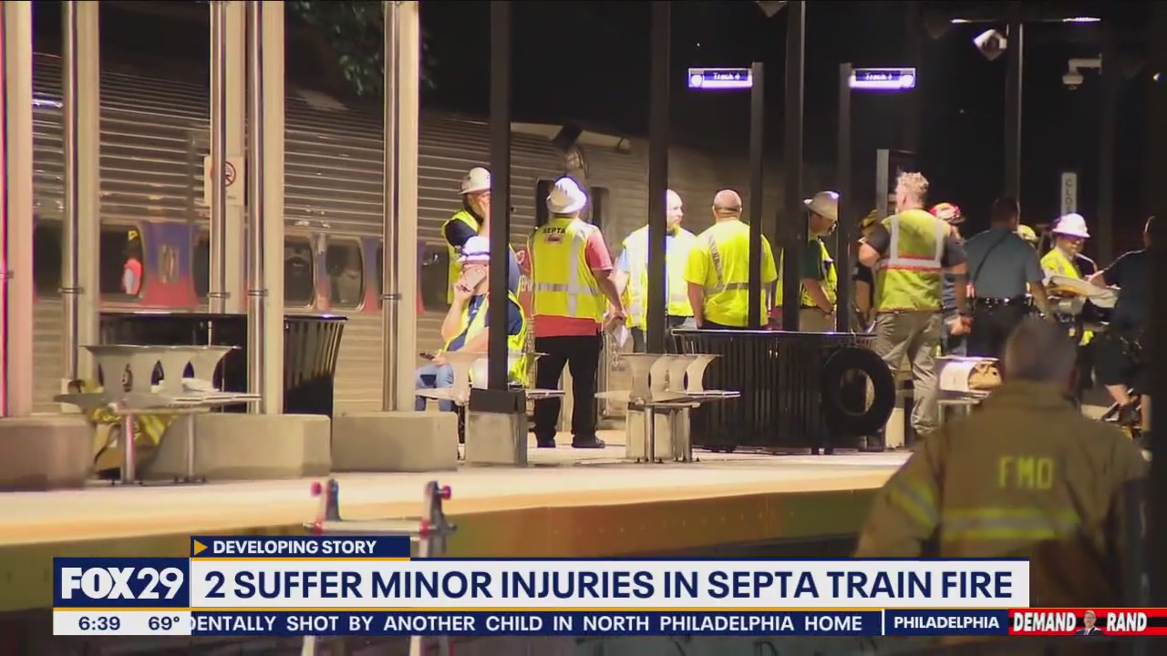 2 hurt in fire on SEPTA train | FOX 29 Philadelphia