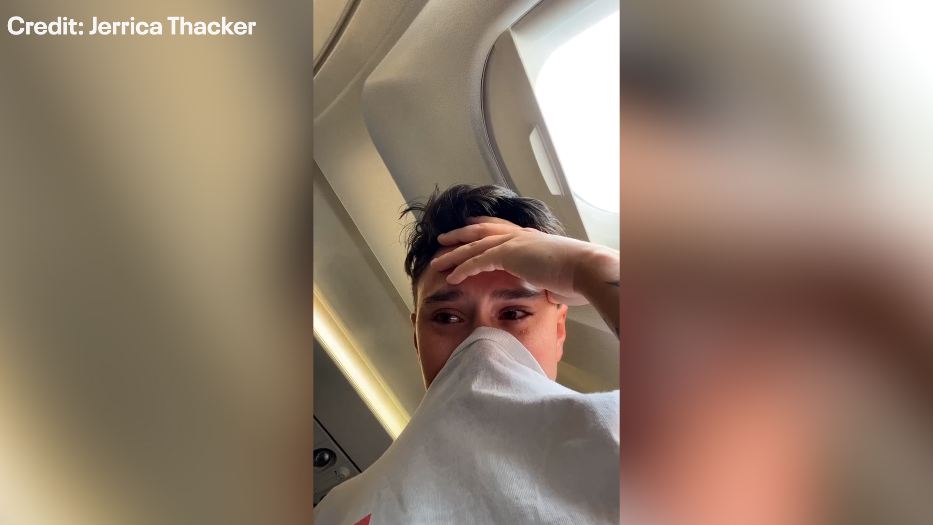 Kentucky woman reacts after near collision on board Allegiant Air ...