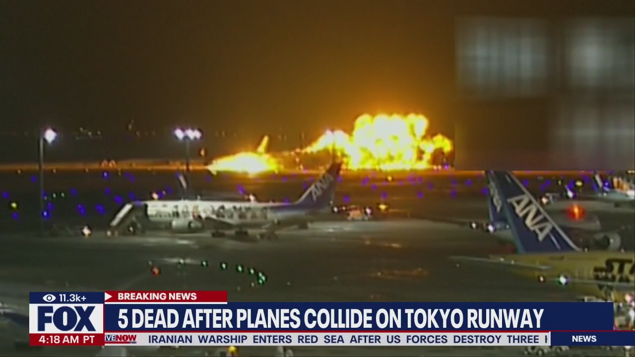 5 dead after planes collide on Tokyo runway | LiveNOW from FOX
