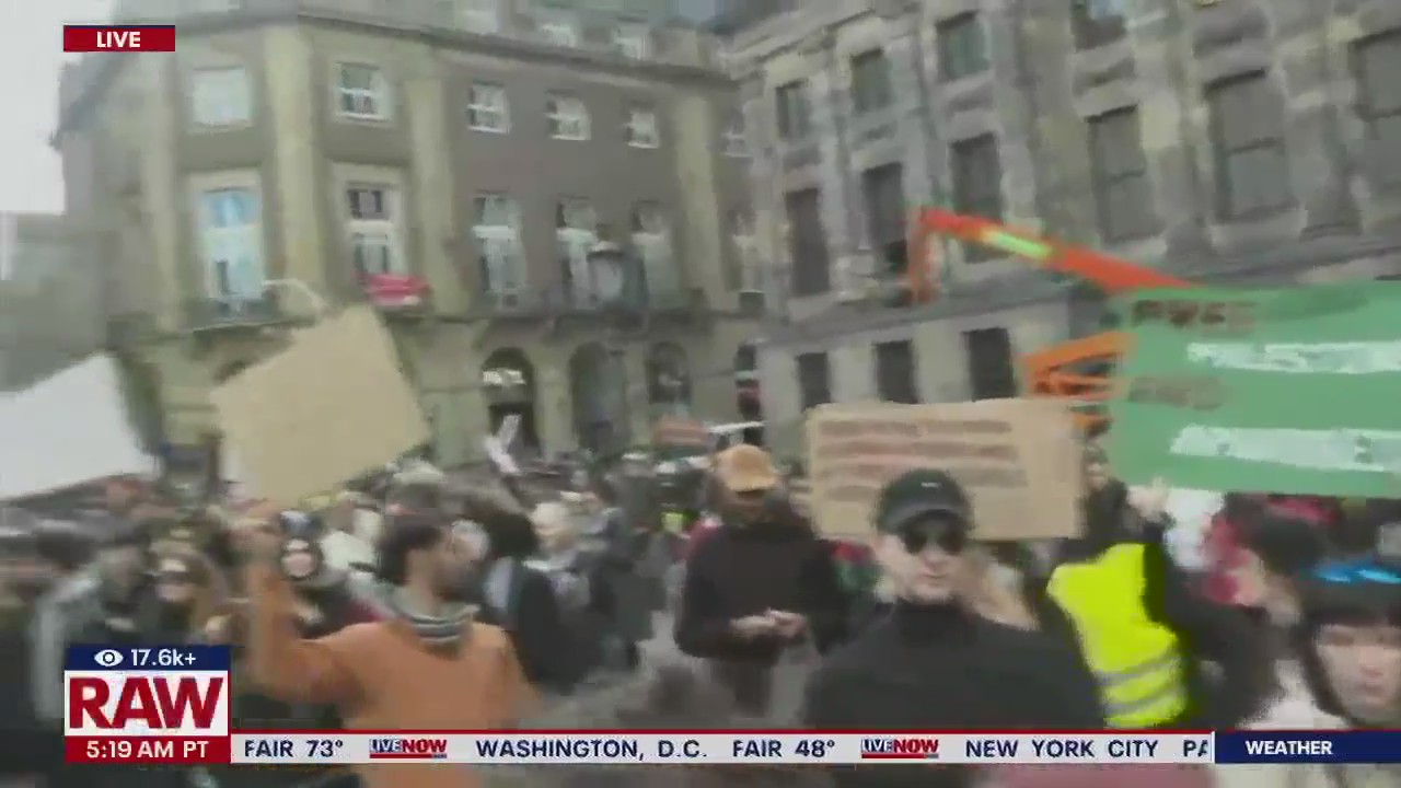 Pro-Palestinian protests erupt in Amsterdam | LiveNOW from FOX