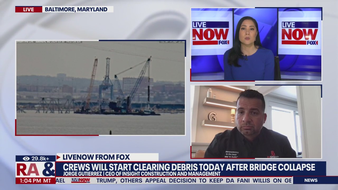Crews begin clearing Baltimore bridge debris | LiveNOW from FOX