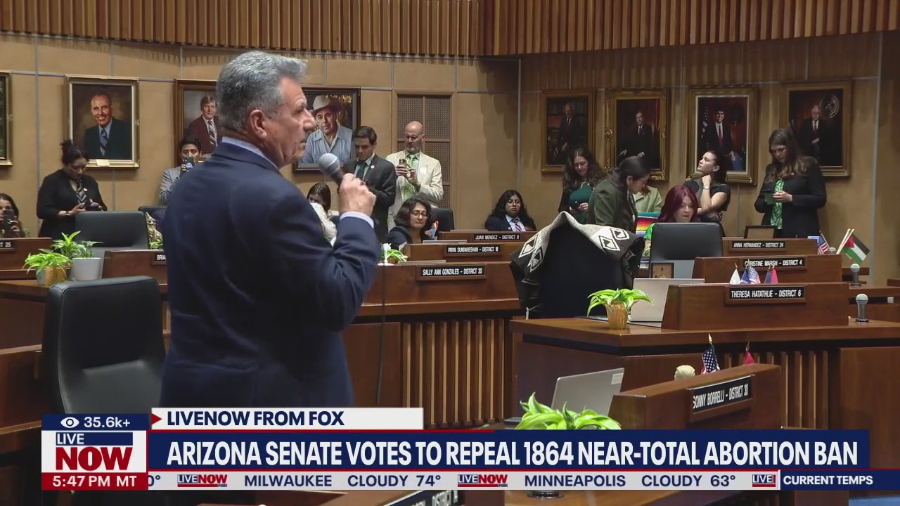 AZ senate votes to repeal 1864 abortion ban | LiveNOW from FOX