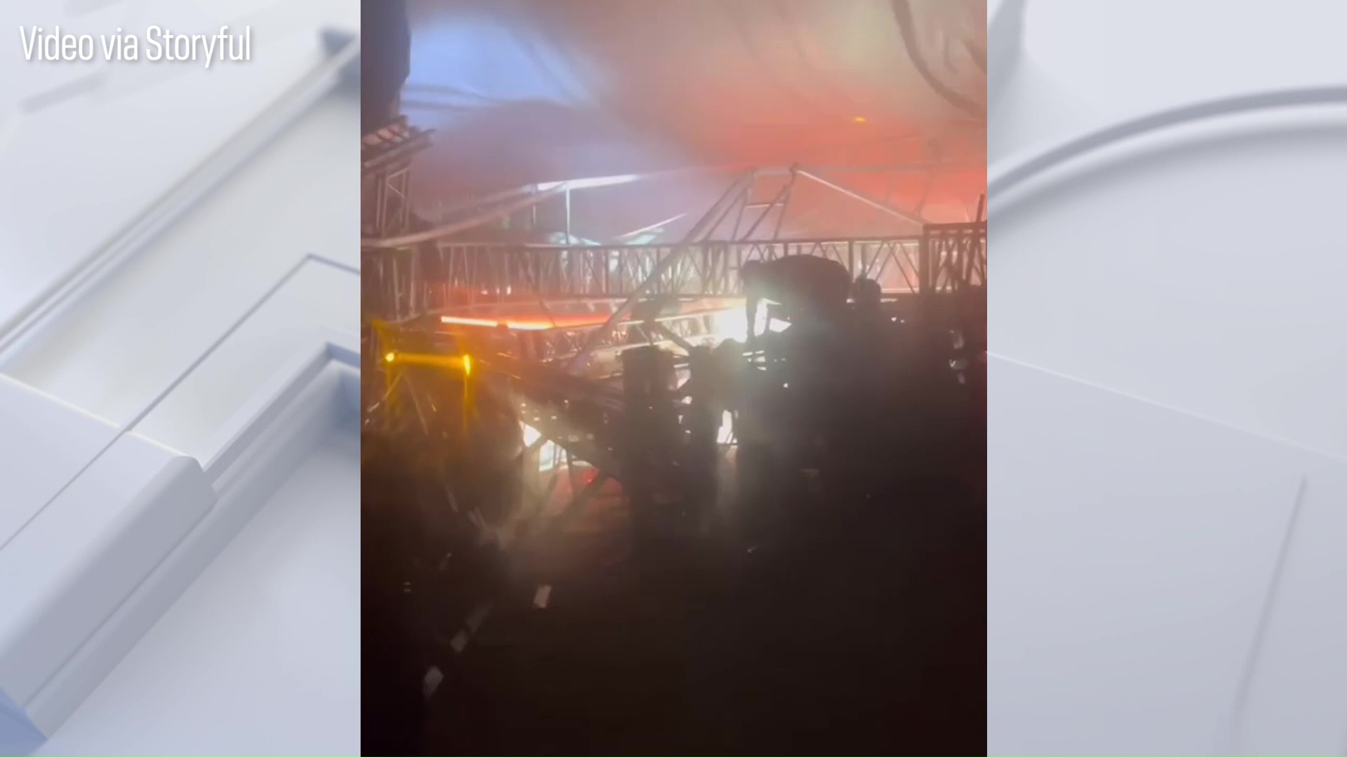 Bystander's view of stage collapse | LiveNOW from FOX